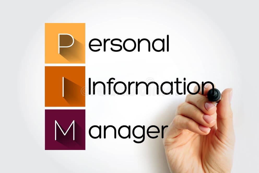 PIM Personal Information Manager - Type of Application Software that Functions As a Personal ...