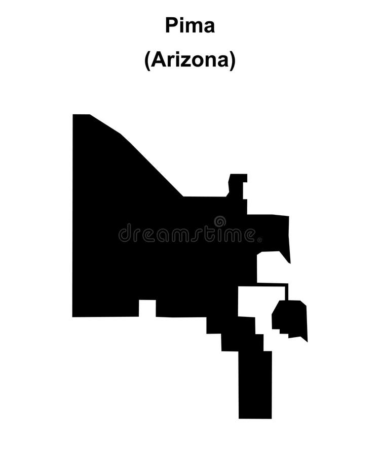 Pima outline map stock illustration. Illustration of arizona - 385910324