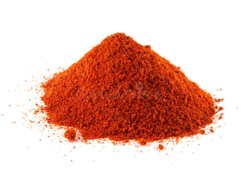 Piment De Piment Rouge Moulu. Colline De Paprika Doux Image stock ...