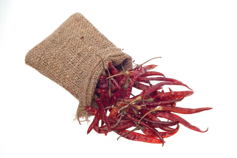 Piment Rouge Sec D'isolement Sur Le Fond Blanc Photo stock - Image du ...