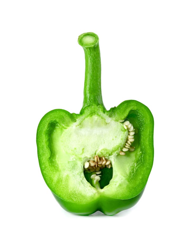 Pimenta Doce Fina Verde, Isolada Em Fundo Branco Foto de Stock - Imagem ...