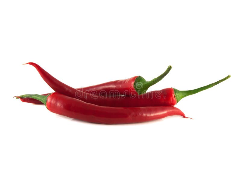 Piments De Piment Rouge Sur Le Fond Blanc. Image stock - Image du santé ...