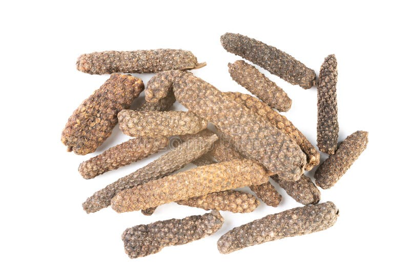 Pimienta Larga De Java Aislada En El Fondo Blanco Foto de archivo - Imagen de tapa, pila: 137935462