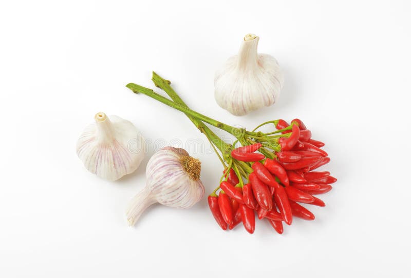 Pimientas Y Ajo De Chile Rojo Foto de archivo - Imagen de chile ...