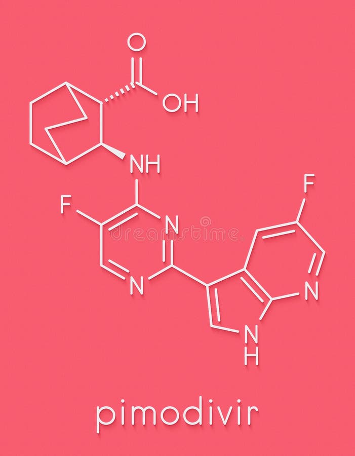 Pimodivir Influenza Drug Molecule. Skeletal Formula. Stock Illustration ...
