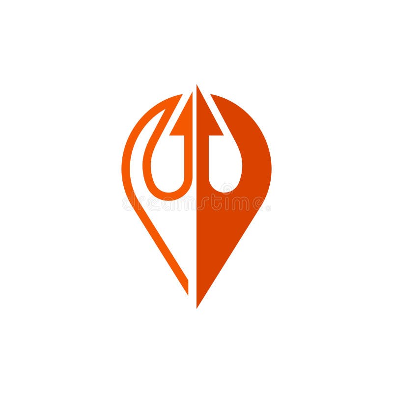 Pin and Arrow Logo Design Template, Pin Icon Vector. Location Sign ...