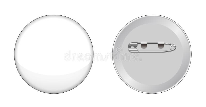 Pin Badge PinBack Button Template Vector Illustration Stock Vector ...