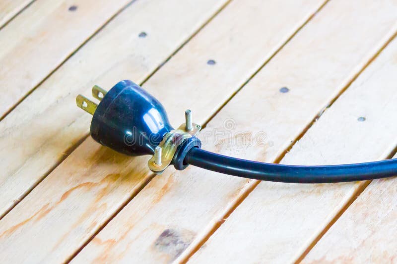 2 Pin Black Male Power Plug Stock Photo - Image of electrical, volt ...