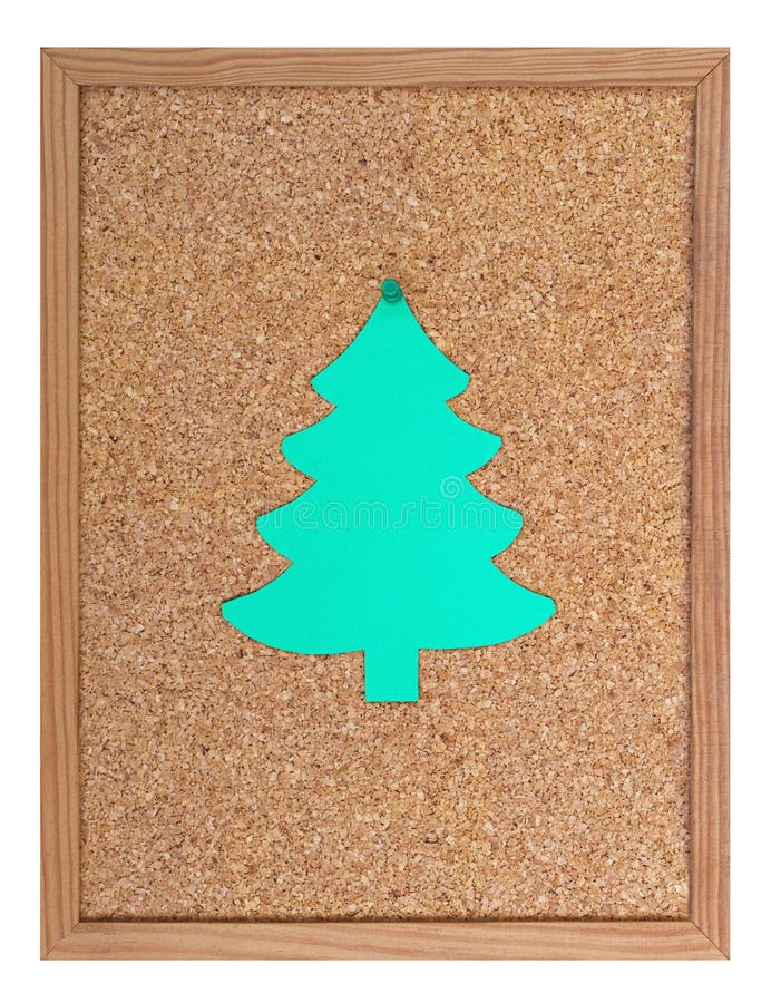 Pin Board with Christmas Tree Stock Image - Image of christmas, tree ...