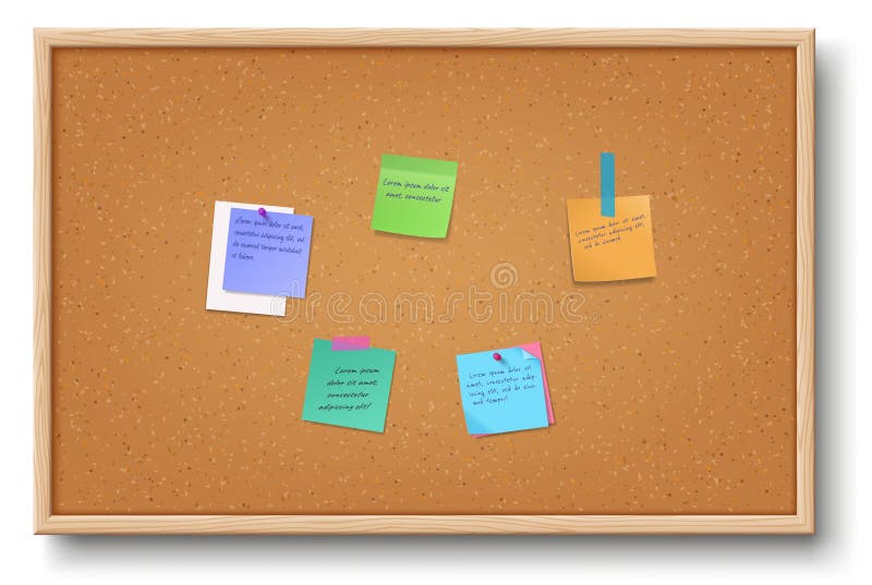 Pinboard with Meme Stickers Realistic Vector Illustration Stock Vector ...