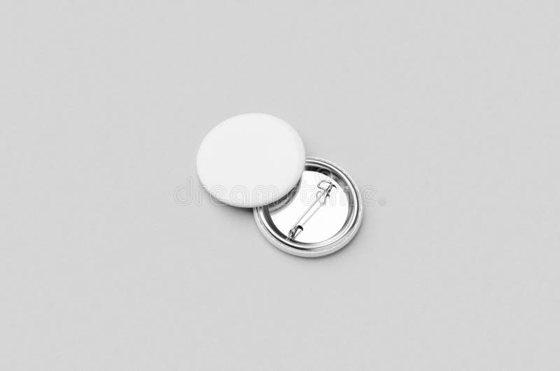 Pin Button, Badge Mockup, Medium Size Stock Image - Image of isolated ...