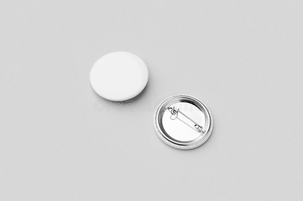 Pin Button, Badge Mockup, Medium Size Stock Photo - Image of mock ...