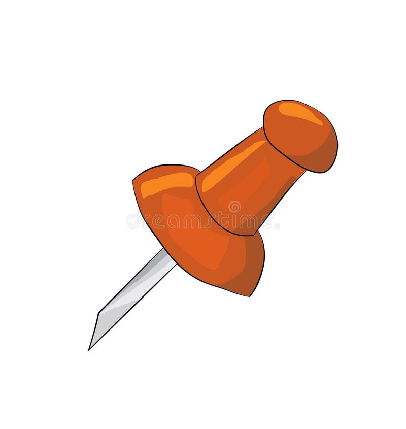 Pin cartoon stock illustration. Illustration of character - 85577602