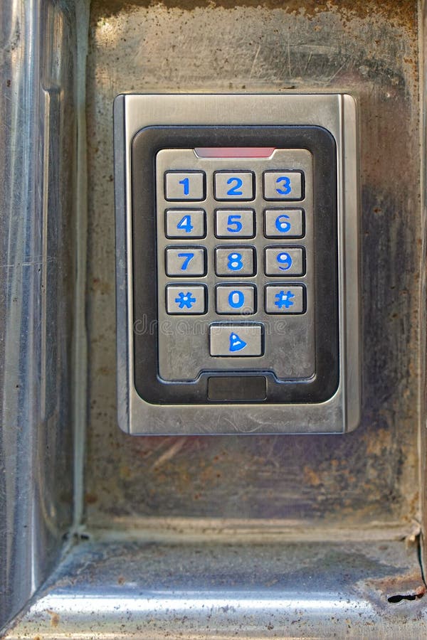 Pin code keypad stock photo. Image of door, safety, numbers - 207041896