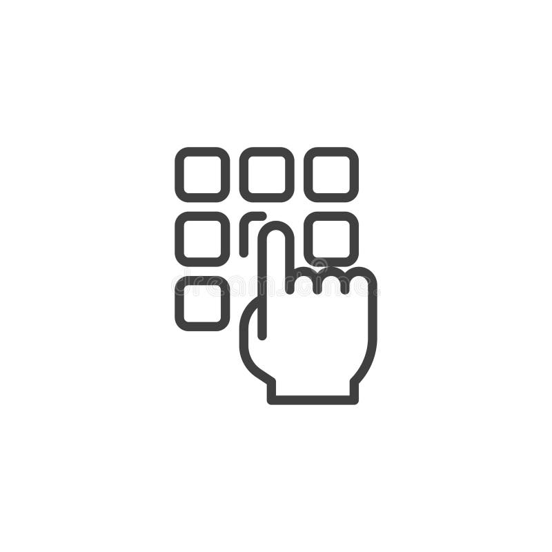 Pin Code Line Icon Stock Illustration Illustration Of Perfect 322449480
