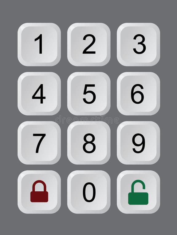 Pin code pad stock illustration. Illustration of numbers - 34718297