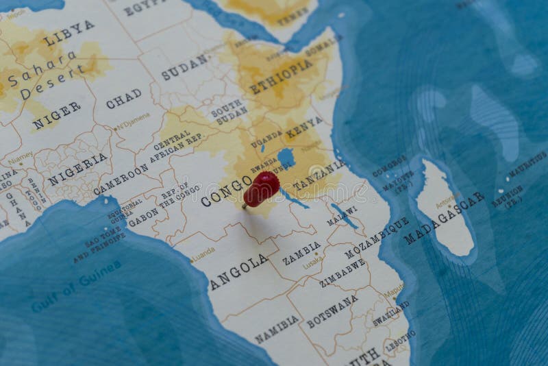 A Pin on Congo in the World Map Stock Photo - Image of graphic ...