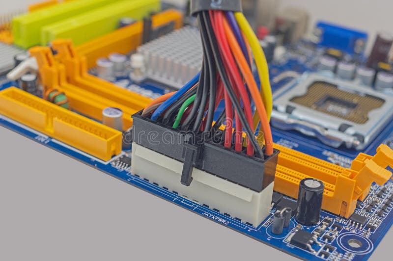 Connecting the Power Supply, Computer Power Supply Stock Photo - Image ...