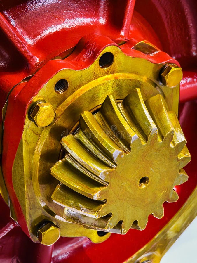Detailed View of a Pin Coupling Box Showcasing Complex Gear Structure ...