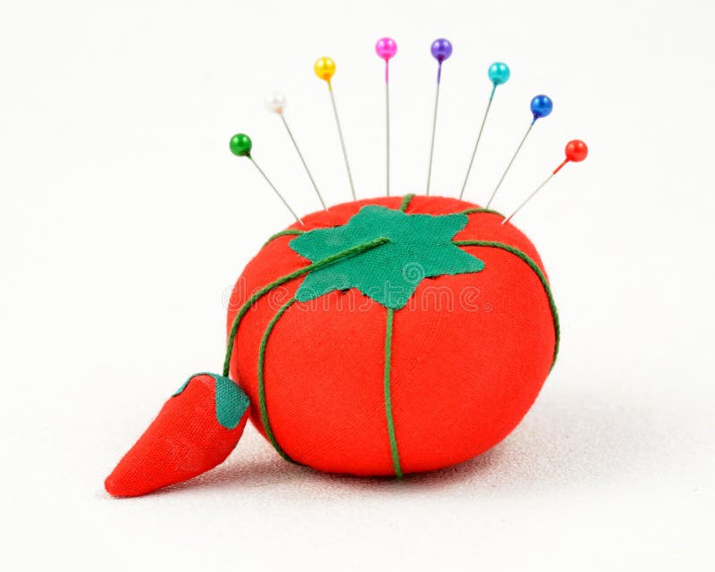 Tomato pin cushion stock image. Image of isolated, cushion - 15076659