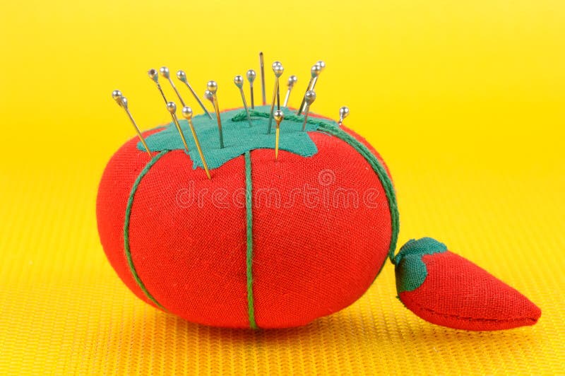 Tomato pin cushion stock image. Image of isolated, cushion - 15076659