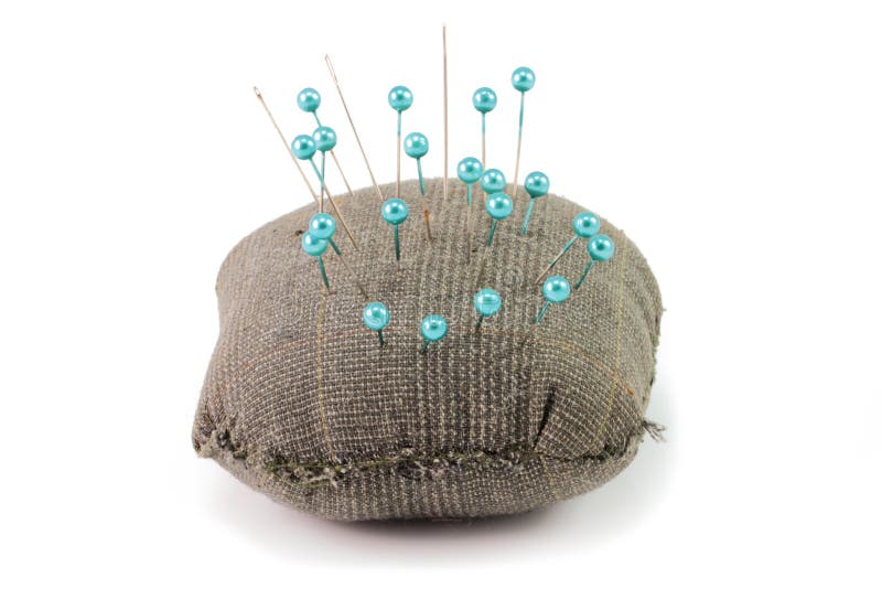 Pin Cushion stock photo. Image of shiny, sharp, fabric - 44257276