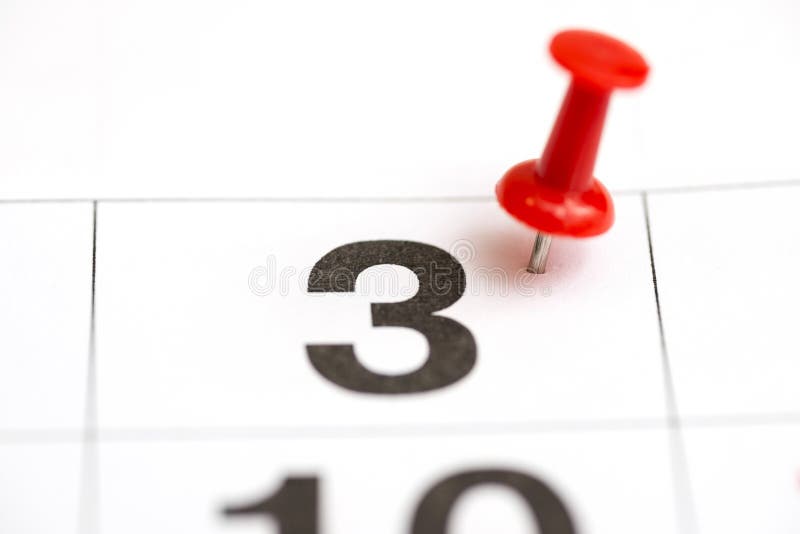 Pin on the Date Number 3. the Third Day of the Month is Marked with a ...
