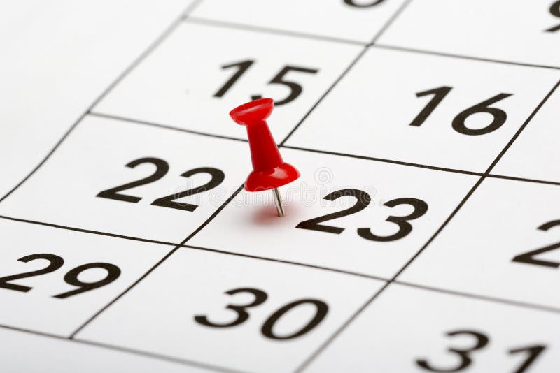 Pin the date number 23. stock photo. Image of annual - 85146338