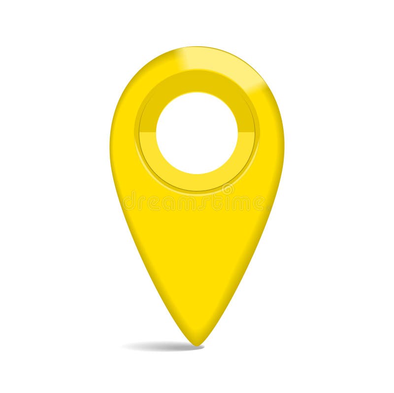 Icono De Pin De Ubicación Amarilla Ilustración del Vector - Ilustración ...