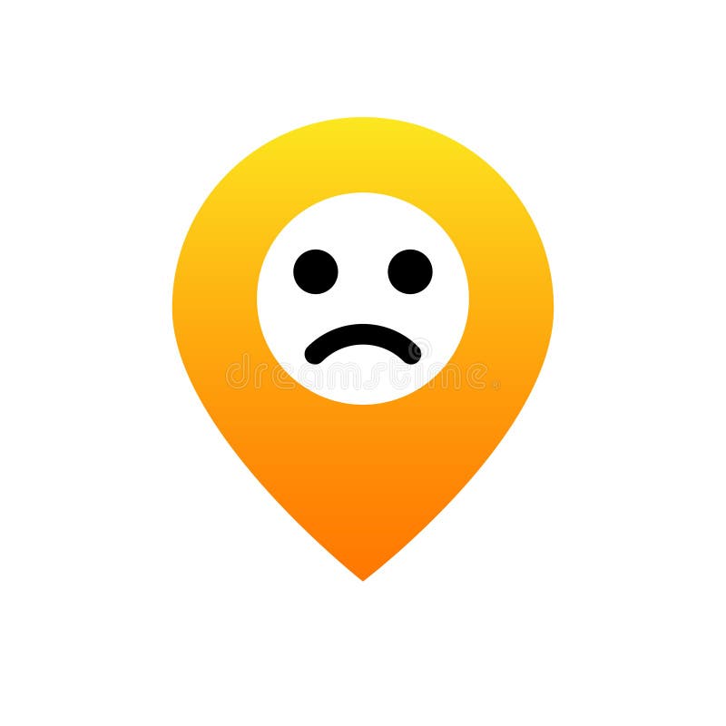 Pin Emoji Sad Icon. Emotion of Happiness. Pin Location Emotion Stock ...