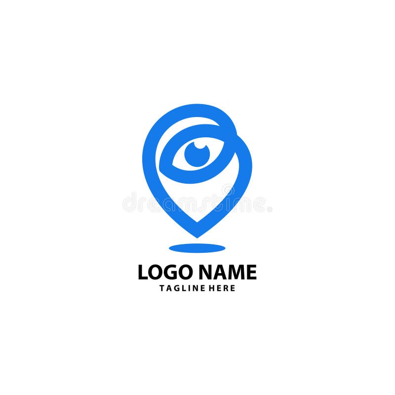 Pin eye logo design vector stock vector. Illustration of symbol - 328477606