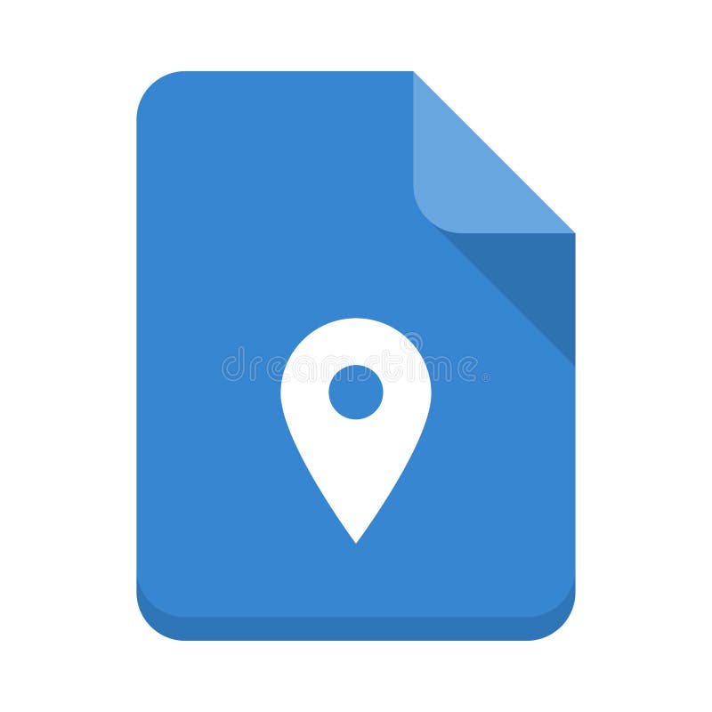 Pin file vector flat icon stock illustration. Illustration of ...