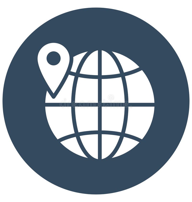Pin on Globe, Globale Isolated Vector Icon that Can Be Very Easily Edit ...