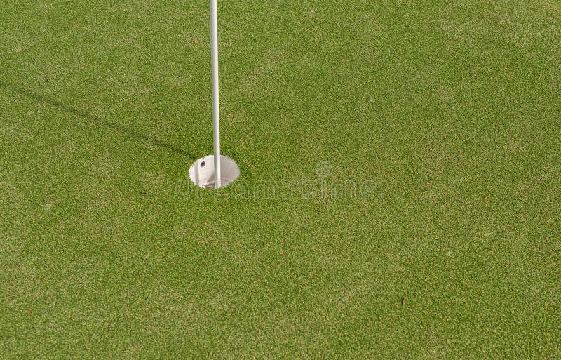 Pin and Hole of a Minigolf Course.. Stock Image - Image of mini, putter ...