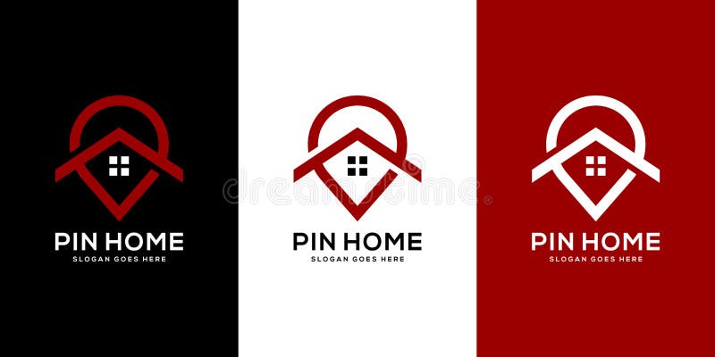 Pin Home Logo Vector Design Stock Vector - Illustration of navigation ...