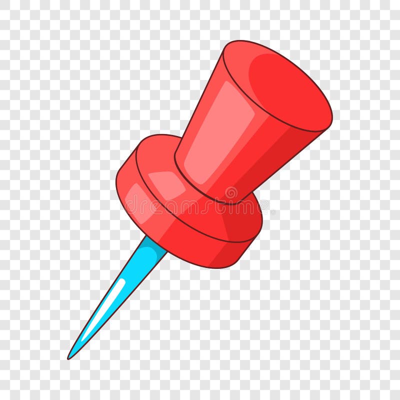 Pin icon, cartoon style stock vector. Illustration of tool - 150322485