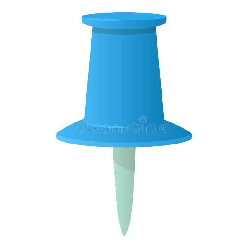 Pin icon, cartoon style stock vector. Illustration of glass - 120413298