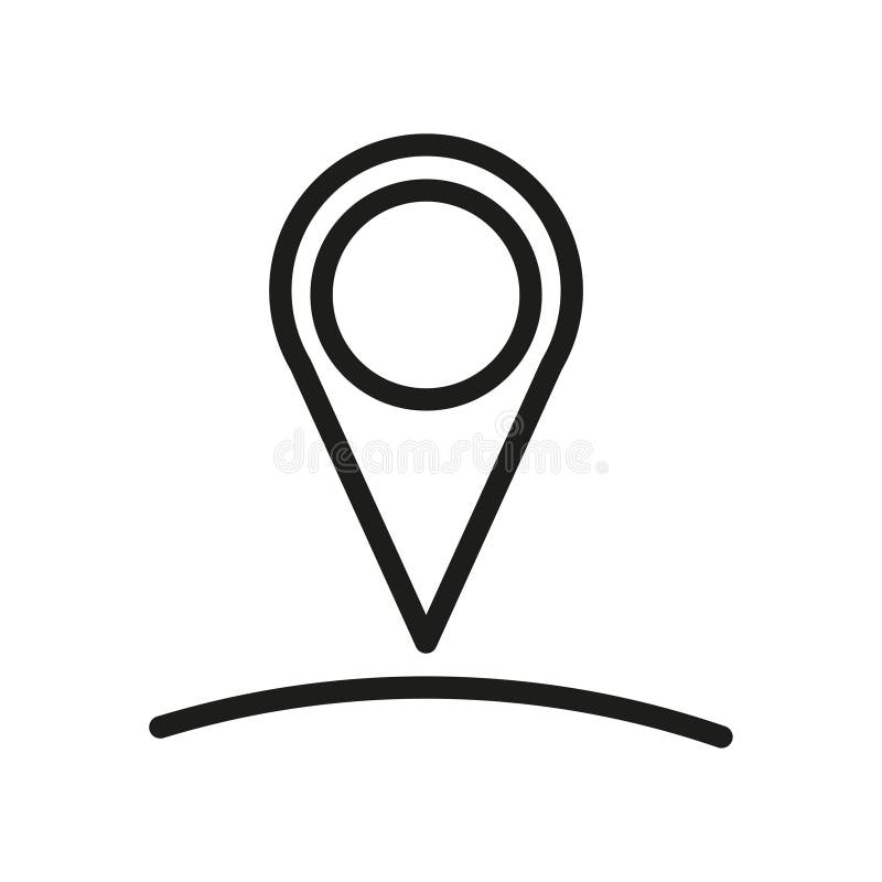 Pin Icon. Distance Icon. Location Icon. Vector Illustration. EPS 10 ...