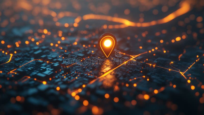 A Pin Icon Indicating the Location and Direction on the Earth City Urban Map is Shown Below ...