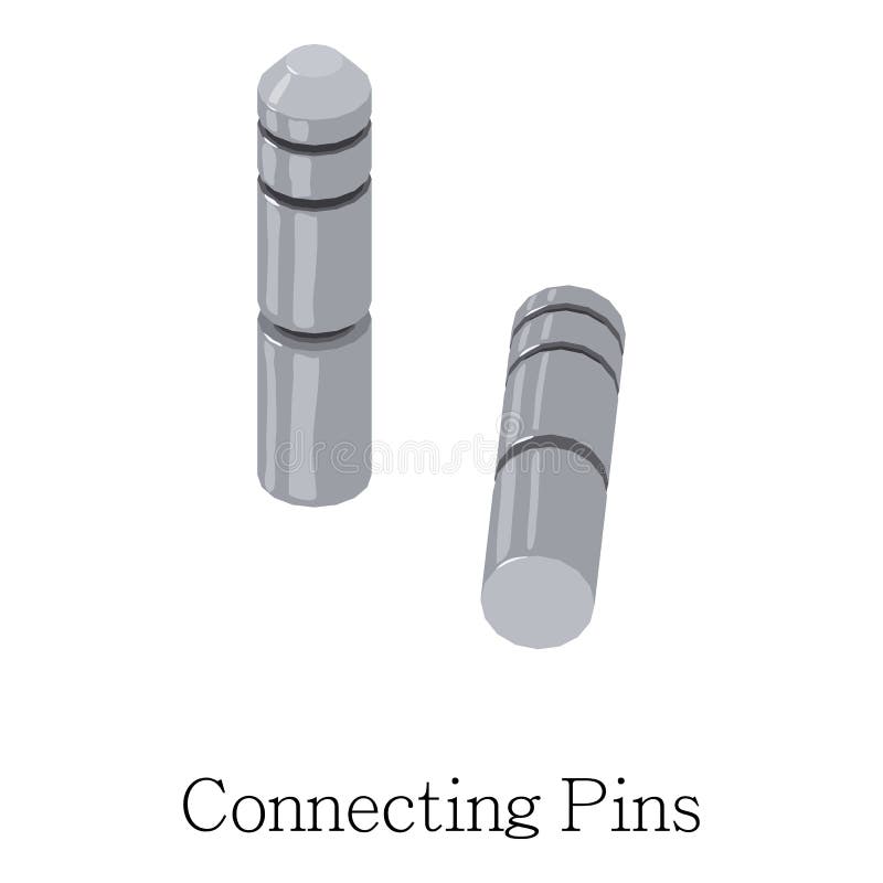 Pin Icon, Isometric 3d Style Stock Vector - Illustration of machinery ...
