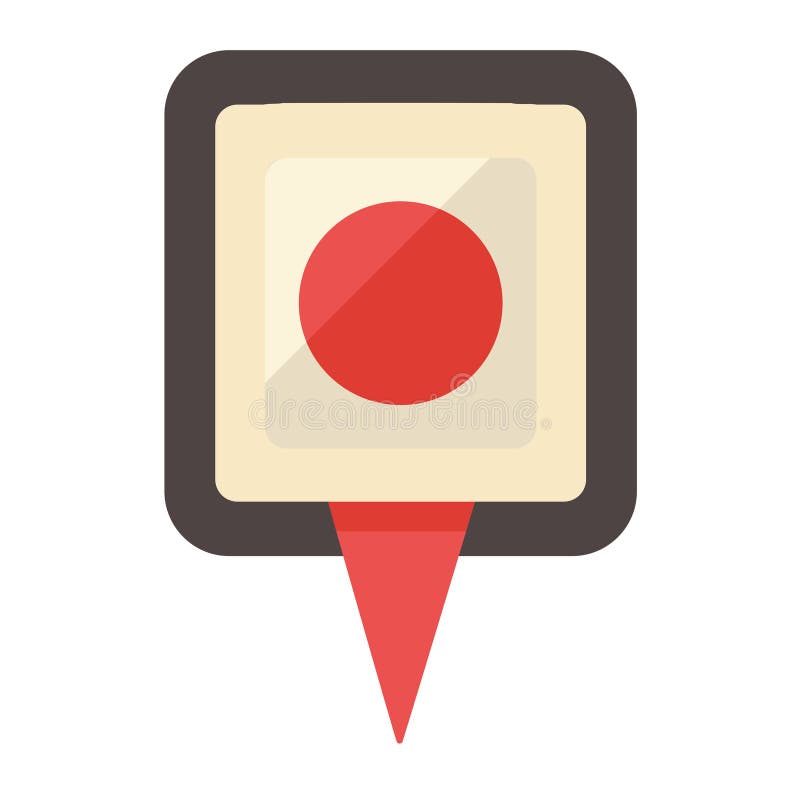 Pin icon location label stock vector. Illustration of flat - 297199768