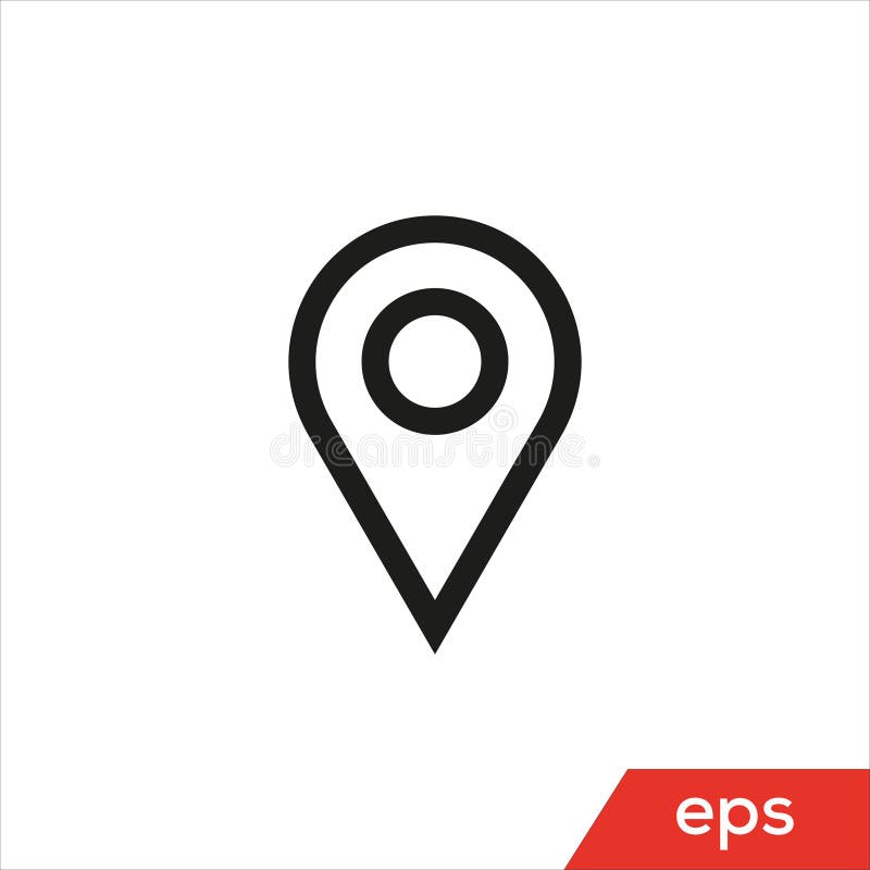 Pin Icon. Location Sign Vector Eps. Map Point Icon Vector Template ...