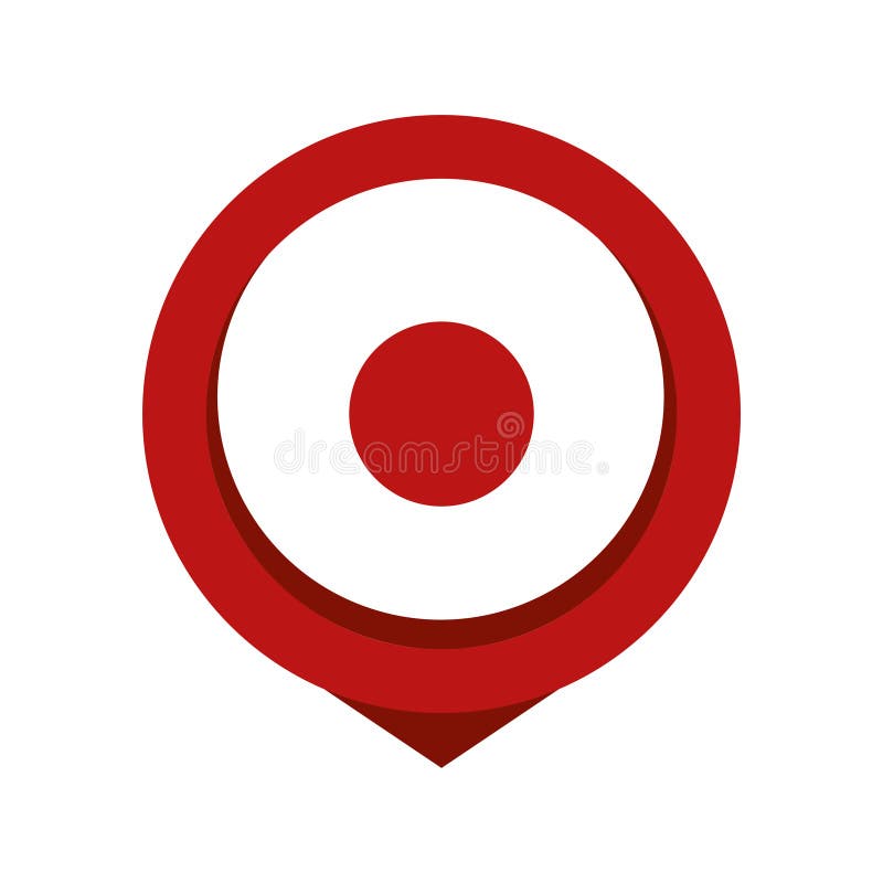Location Pin with Target Icon Stock Vector - Illustration of position ...