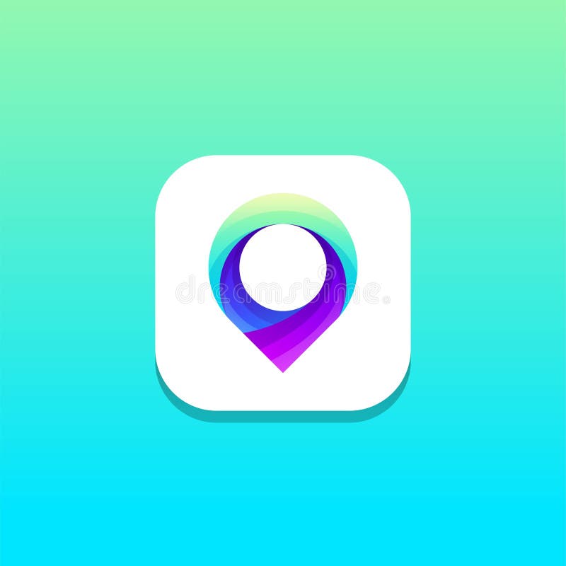 Pin icon logo ready to use stock vector. Illustration of location ...