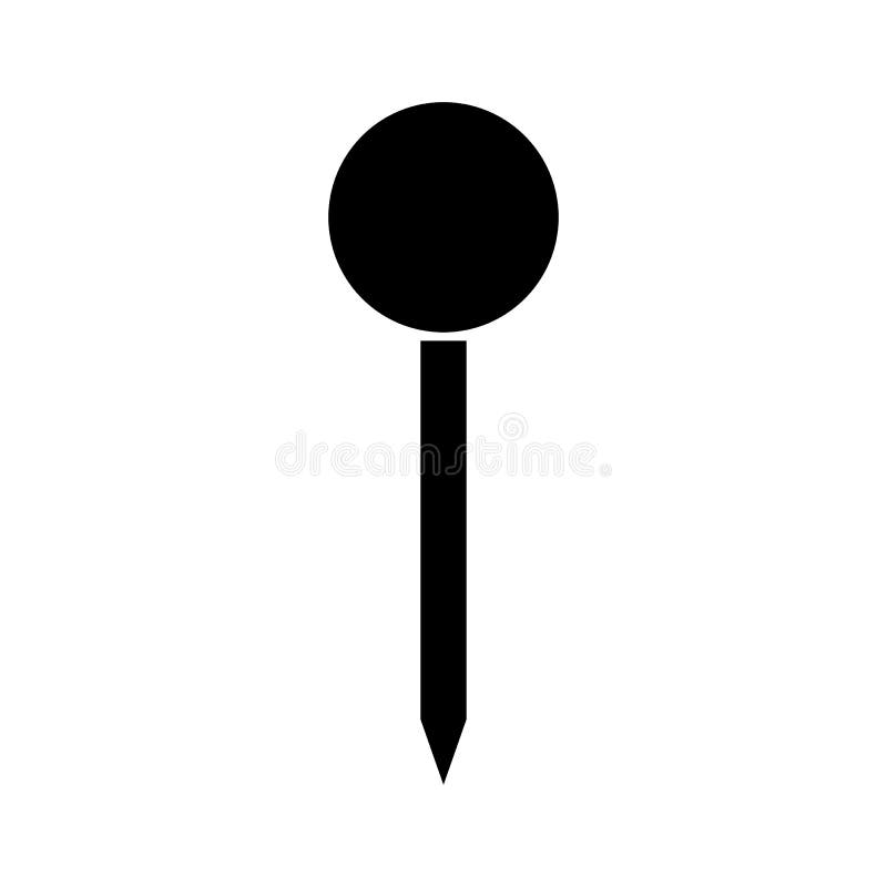 Pin Icon. Pin Silhouette. Vector. Stock Vector - Illustration of black ...