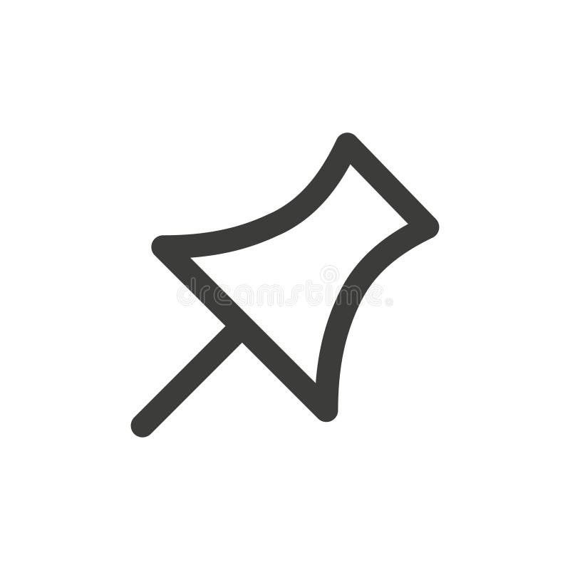 Pin Icon Simple Outline Vector Logo Stock Vector - Illustration of ...