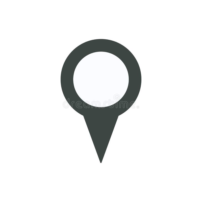 Pin Icon Symbol Vector Sign Stock Vector - Illustration of isolated ...