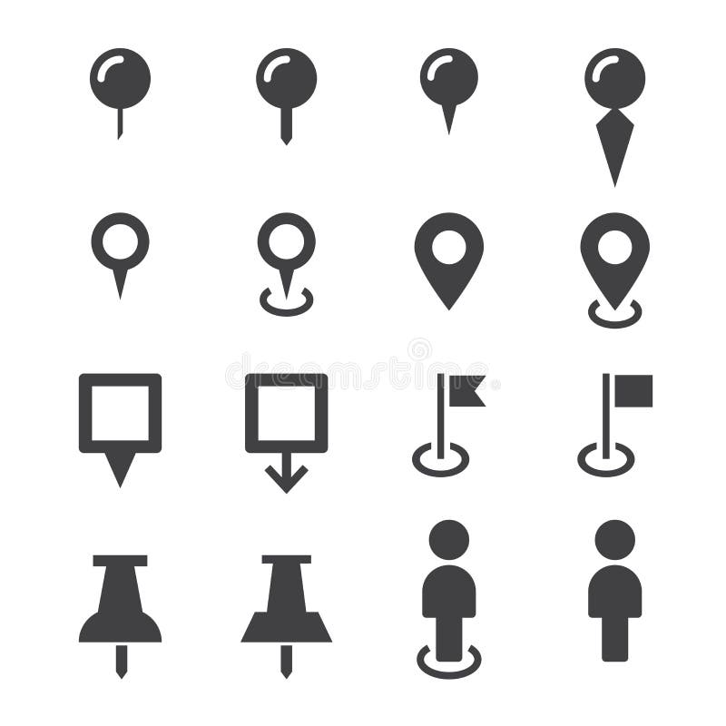 Pin icon stock vector. Illustration of design, house - 47611922