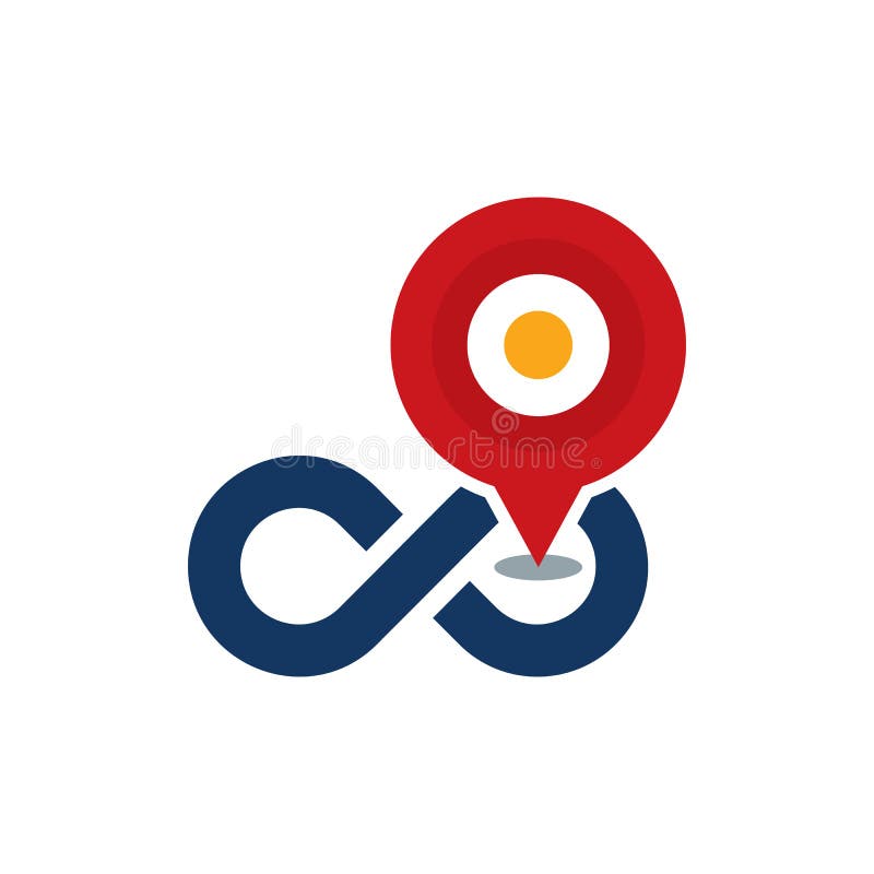 Pin Infinity Head Logo Icon Design Stock Vector - Illustration of ...