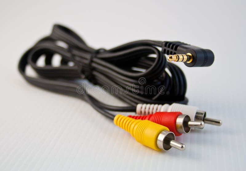 Pin jack 1 stock image. Image of digital, white, stereo - 14468487